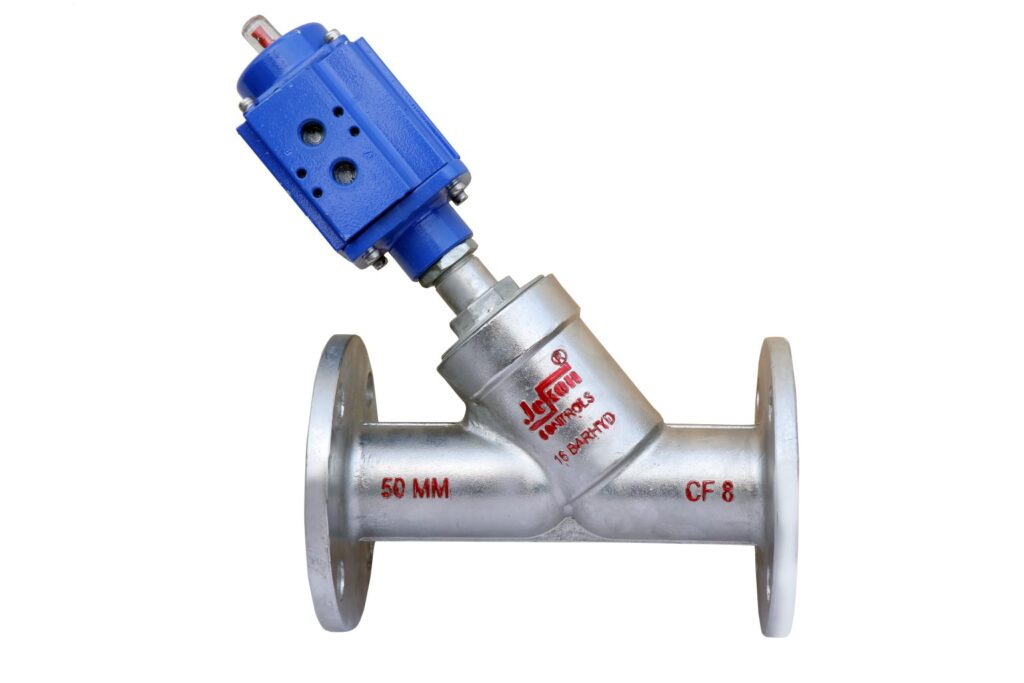 Pneumatic Y Type Control Valve, Pneumatics Angle Seat Valves, Y Type ...